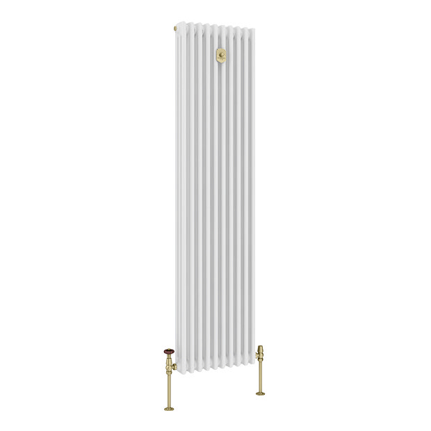 Chatsworth 1800 x 470mm Cast Iron Style 3 Column White Radiator ...