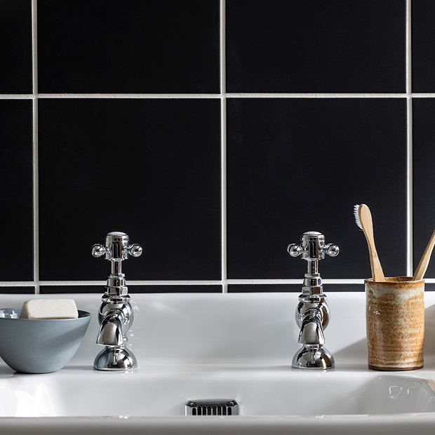 Chatsworth 1928 Traditional Crosshead Pillar Basin Taps | Victorian ...
