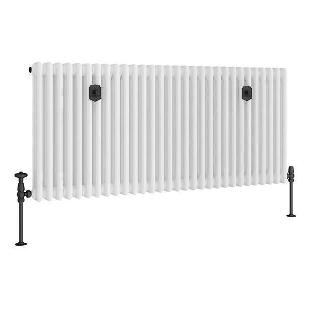 Chatsworth 600 x 1370mm Cast Iron Style 3 Column White Radiator - Matt ...