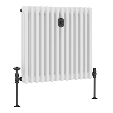 Chatsworth 600 x 605mm Cast Iron Style Traditional 3 Column White ...