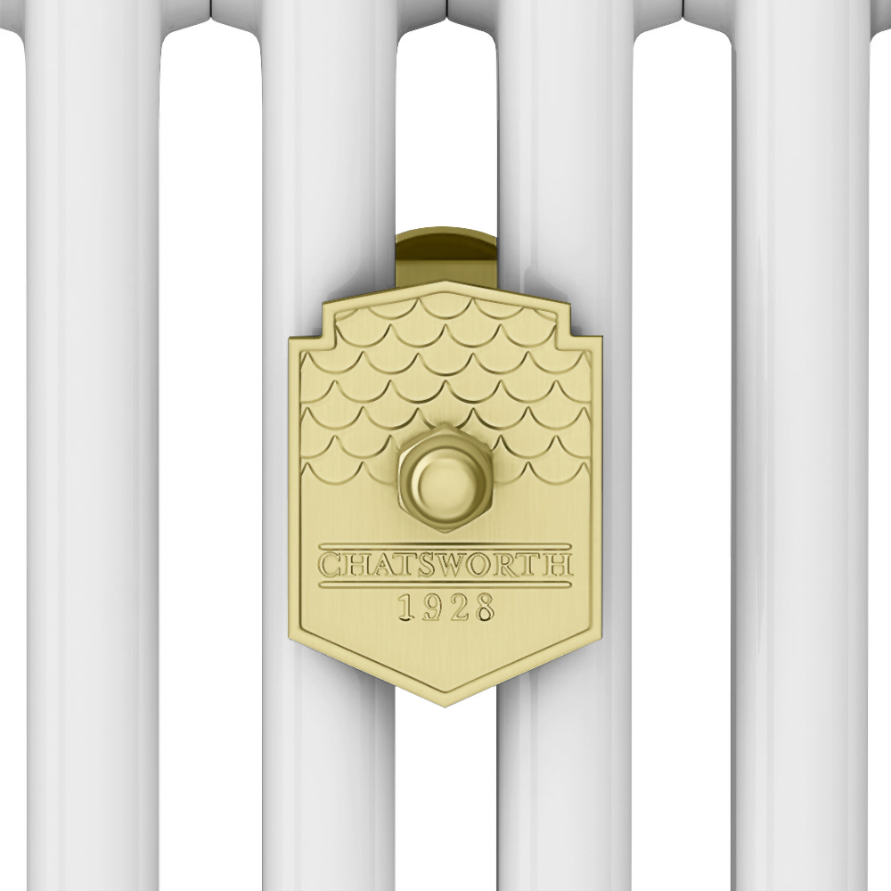 Chatsworth 600 x 605mm Cast Iron Style Traditional 3 Column White ...