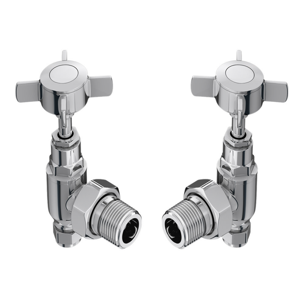 Chatsworth Chrome Angled Traditional Radiator Valves | Victorian ...