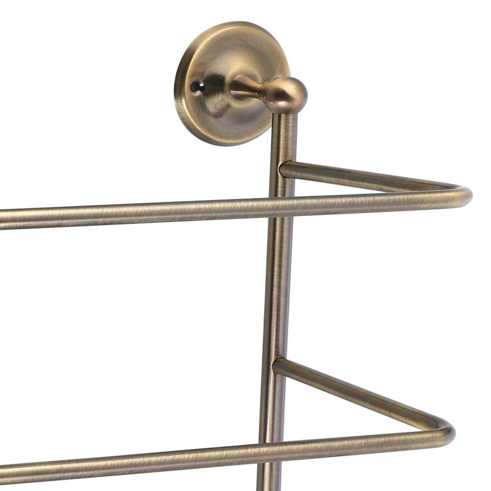 Chatsworth Antique Brass Traditional Towel Stacker | Victorian Plumbing UK
