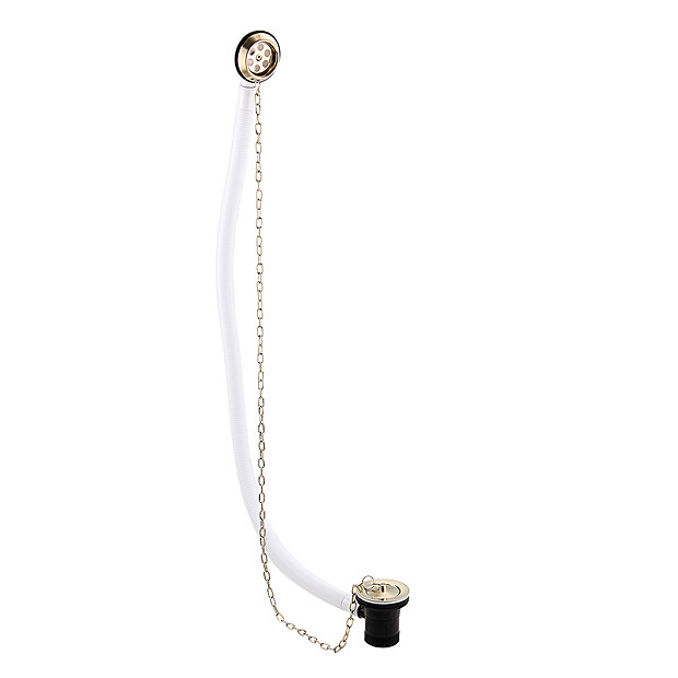 Chatsworth Brushed Brass Extended Retainer Bath Waste, Overflow with ...