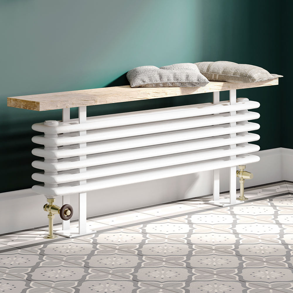 Chatsworth Brushed Brass Thermostatic Straight Radiator Valves - Energy ...