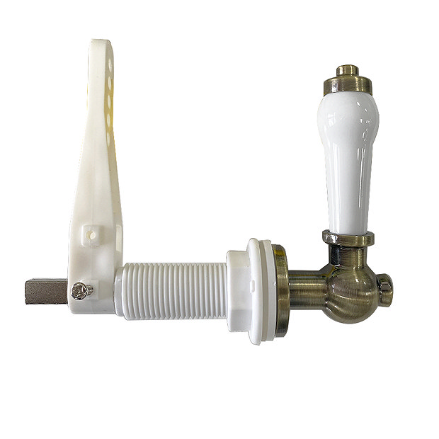 Chatsworth Luxury Traditional White Ceramic and Antique Brass Cistern ...