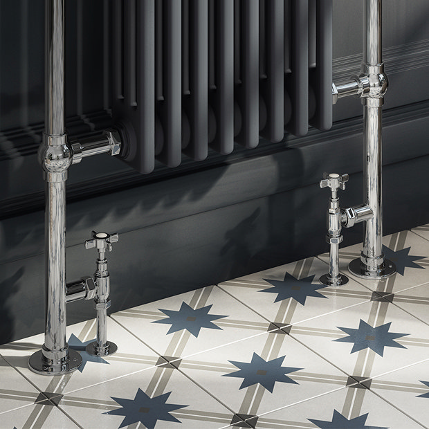 Chatsworth Chrome Angled Traditional Radiator Valves | Victorian ...