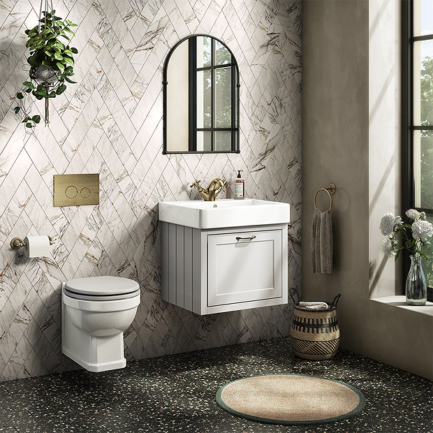 Chatsworth Compact Top/Front Flush Toilet Frame with Antique Brass ...