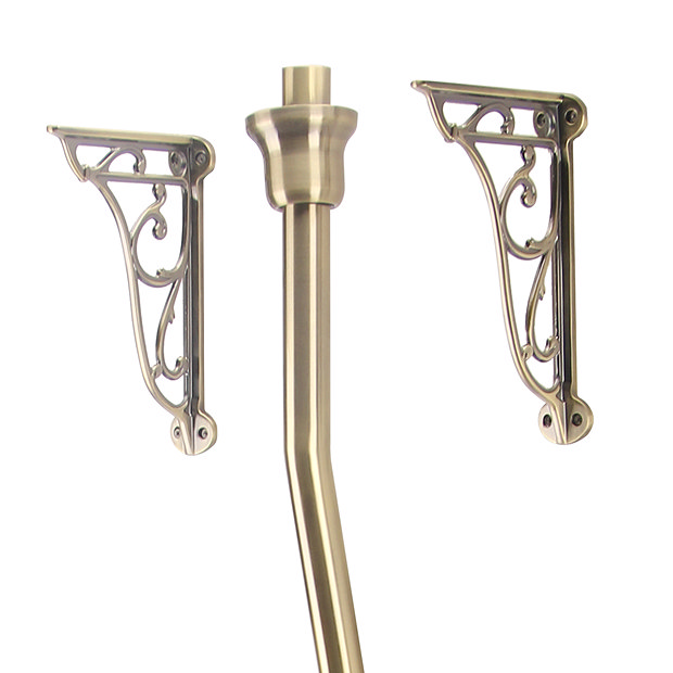 Chatsworth High Level Traditional WC Flush Pipe Kit Antique Brass ...