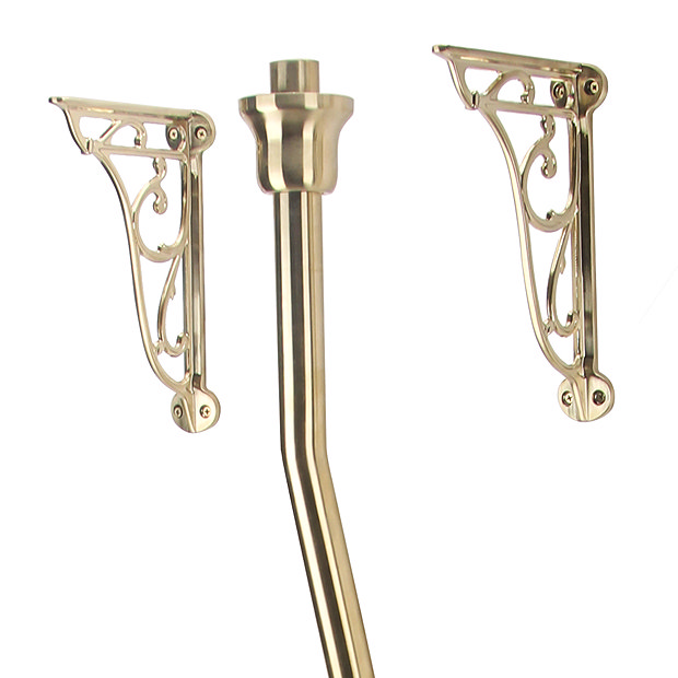 Chatsworth High Level Traditional WC Flush Pipe Kit Brushed Brass ...