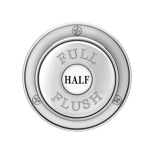 Chatsworth Premium Chrome Plated Brass Dual Flush WC Push Button