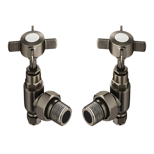 Chatsworth Old English Brass Angled Traditional Radiator Valves ...