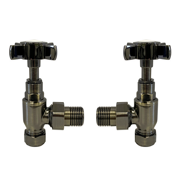 Chatsworth Old English Brass Angled Traditional Radiator Valves ...