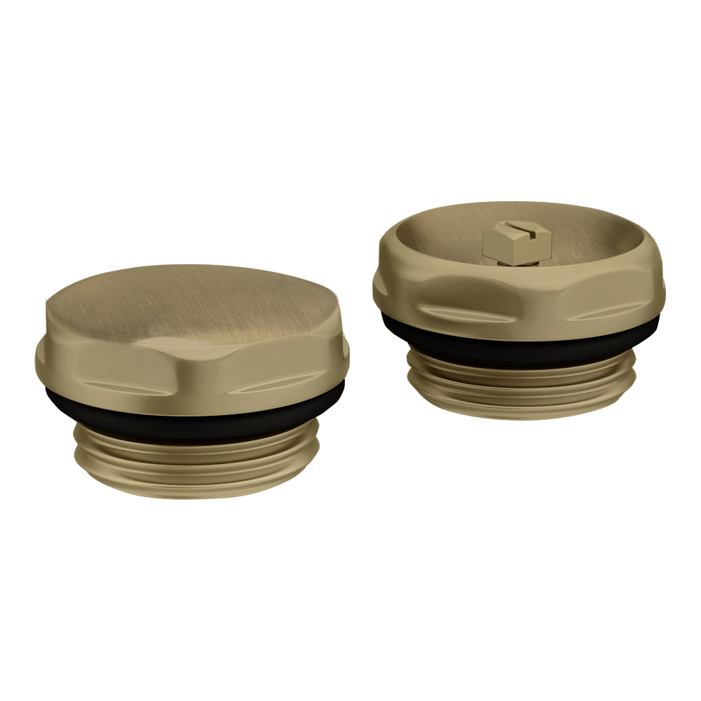 Chatsworth Radiator 1/2" Bleed Valve & Blanking Plug Antique Brass