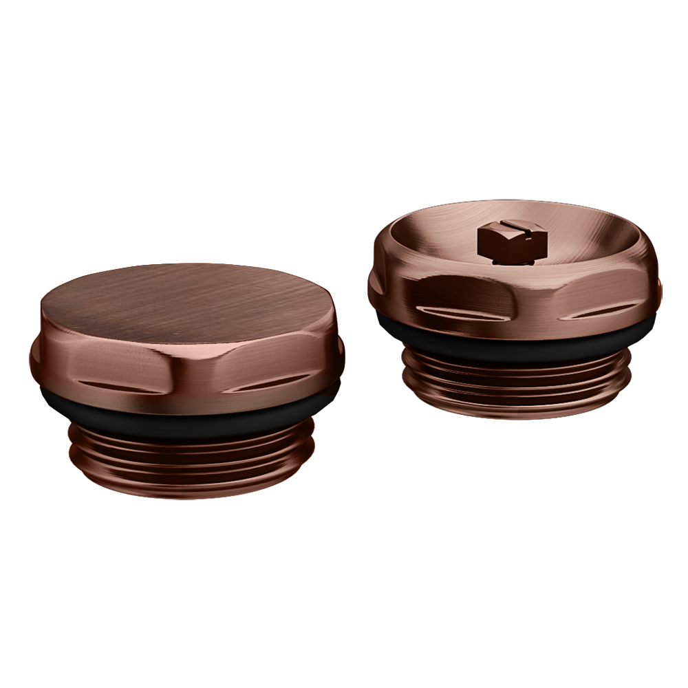 Chatsworth Radiator 1/2" Bleed Valve & Blanking Plug Antique Copper