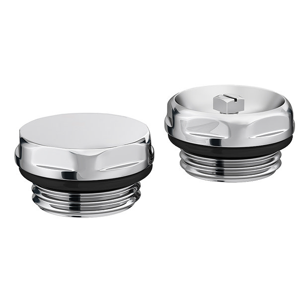Chatsworth Radiator 1/2" Bleed Valve & Blanking Plug Chrome