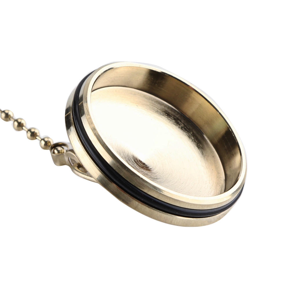 Chatsworth Retainer Bath Waste with Brass Plug & Ball Chain Brushed Brass