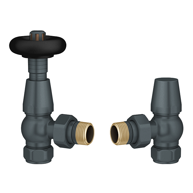 Chatsworth Traditional Anthracite & Black Thermostatic Radiator Valve ...