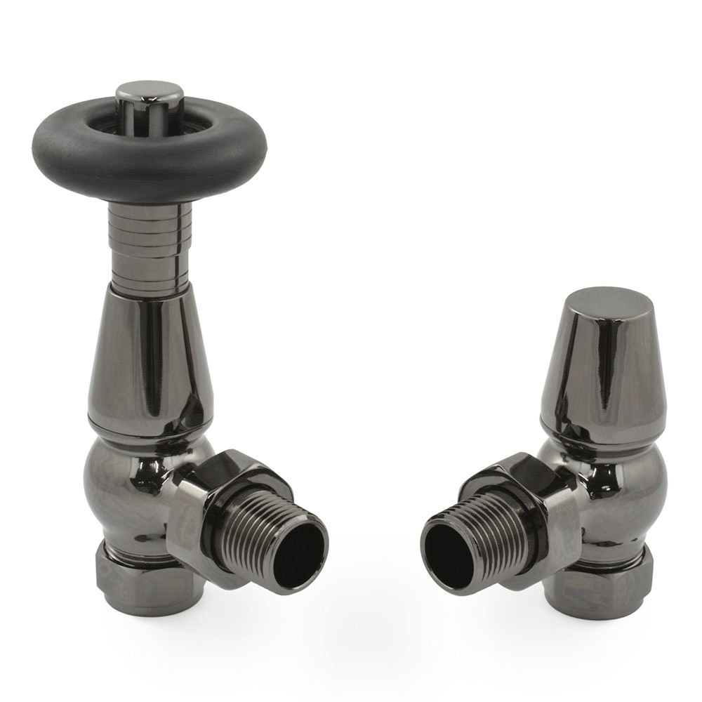 Chatsworth Traditional Black Nickel & Matt Black Thermostatic Radiator ...