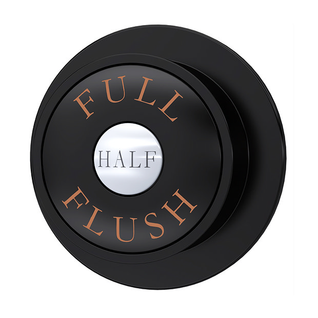 Chatsworth Traditional Dual Flush Push Button - Black | Victorian ...