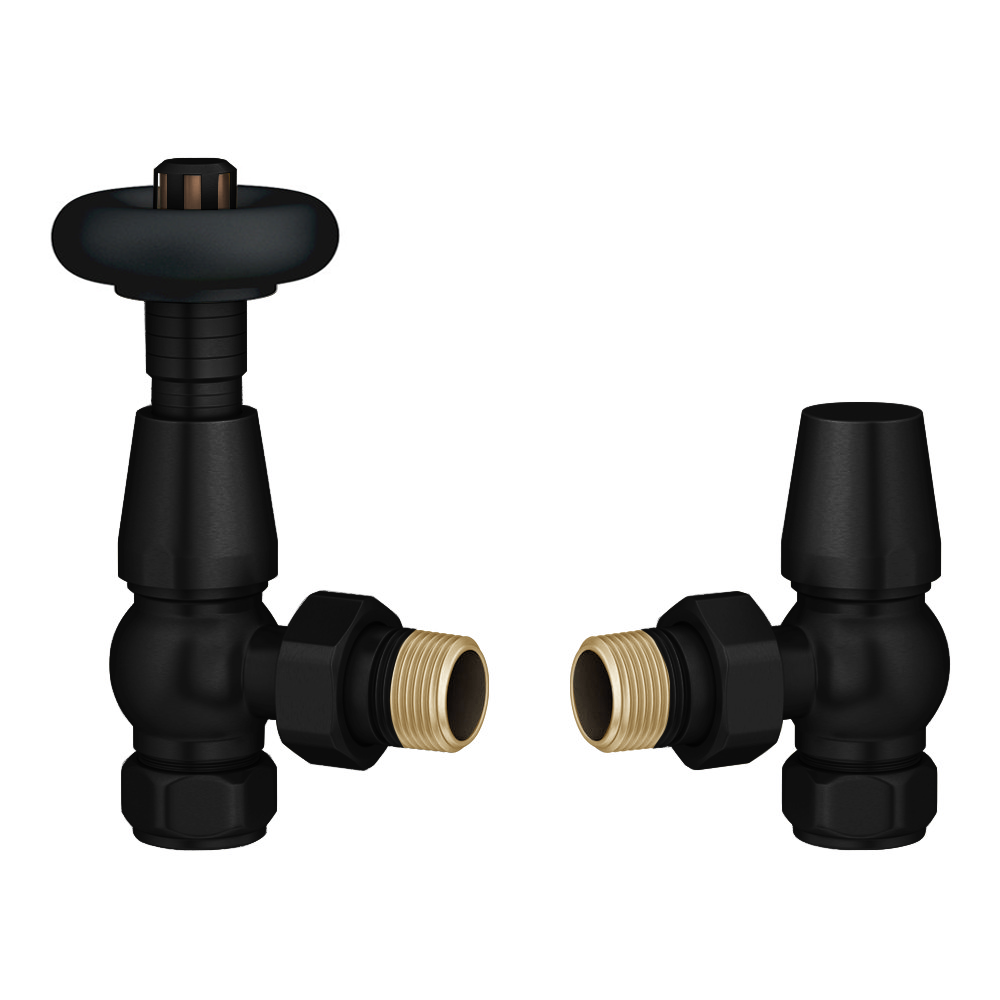 Chatsworth Traditional Matt Black Thermostatic Radiator Valve (Black ...