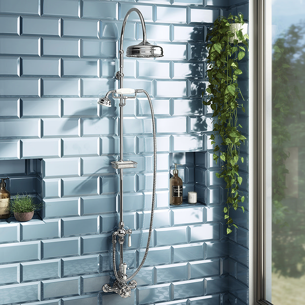 Chatsworth Traditional Shower Riser Kit with Diverter | Victorian ...
