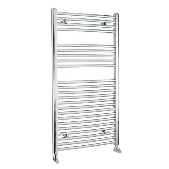 Chrome Curved Ladder Heated Towel Rail 600mm x 1100mm - Ex Display at ...