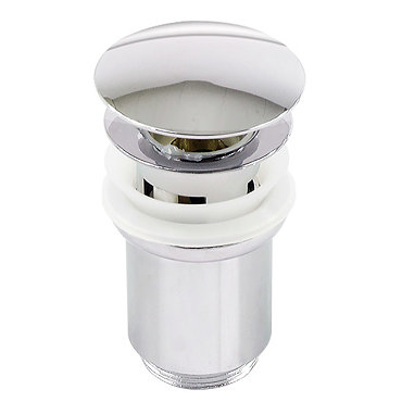 Chrome Effect Push Button Basin Waste at Victorian Plumbing UK