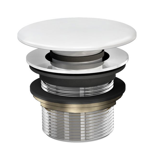 Click Clack Bath Waste with White Clearstone Cover| View Item Online