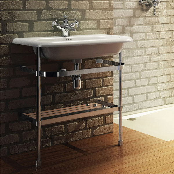 Clearwater - Large Traditional Roll Top Basin with Stainless Steel ...