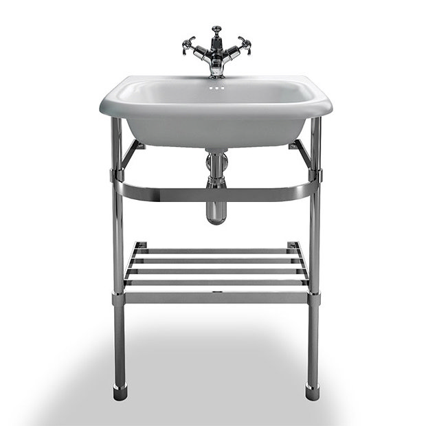 Clearwater - Small Traditional Roll Top Basin with Stainless Steel ...
