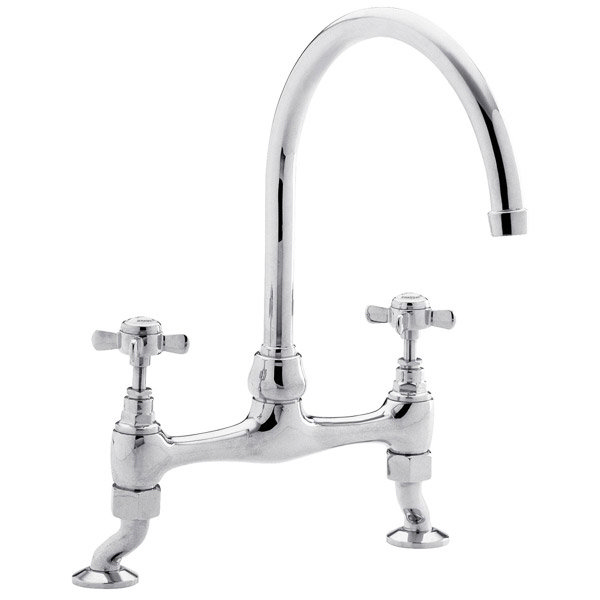 Ultra Traditional Bridge Kitchen Sink Mixer Tap - Chrome - KB306 at ...