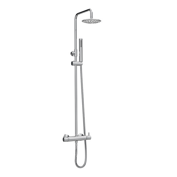 Cove Modern Round Thermostatic Shower Chrome | Victorian Plumbing UK