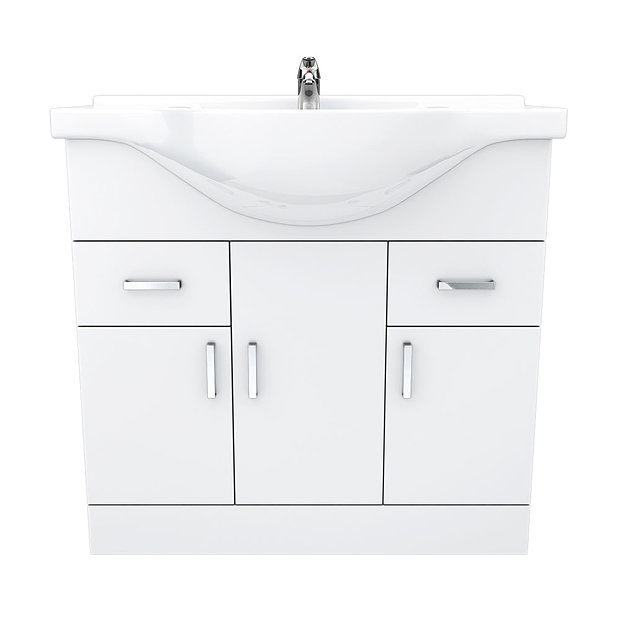 Cove White 850mm Vanity Unit | Available At Victorian Plumbing.co.uk
