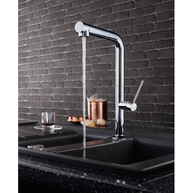 Crosswater - Cucina Tube Side Lever Kitchen Mixer with Dual Function ...