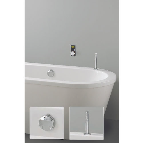 Crosswater Digital Evoque Elite Bath with Bath Filler Waste and Pull ...