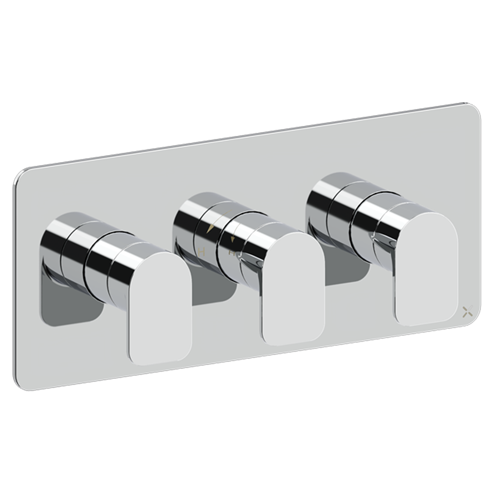 Crosswater Fuse 2 Outlet 3 Handle Landscape Shower Valve and Trimset ...