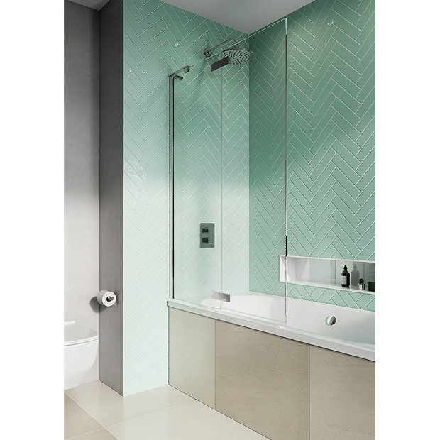 Crosswater Infinity 8 Double Panel Bath Screen - IWBDSC1060+