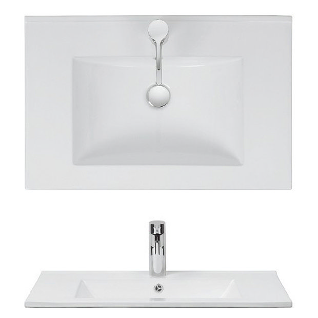 Crosswater Limit 700mm Oak Wall-Hung Vanity Unit with Basin