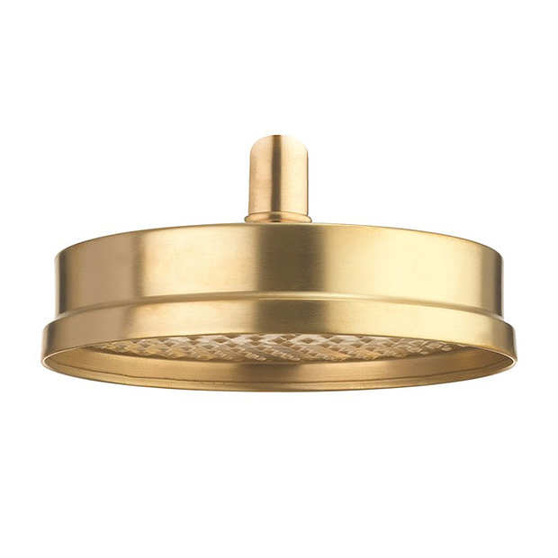Crosswater MPRO Industrial 8" Shower Head - Unlacquered Brushed Brass ...