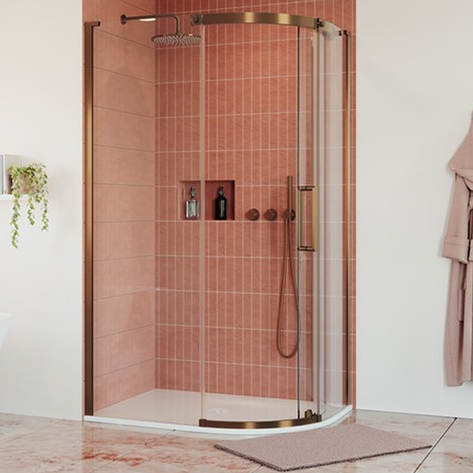 Crosswater Optix 10 1200 x 900mm Frameless Offset Quadrant Sliding Door ...