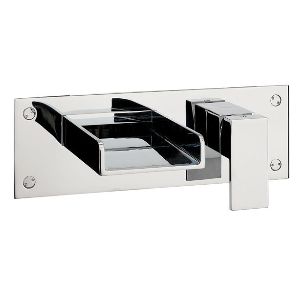 Crosswater - Water Square Wall Mounted 2 Hole Set Bath Filler - WS321WC ...