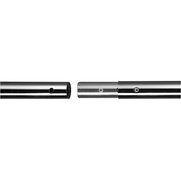 Croydex Ceiling Mounted Roll Top Bath Rail - Chrome