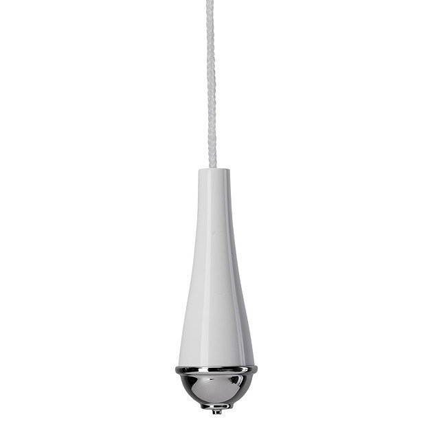 Croydex Classic White/Chrome Light Pull at Victorian Plumbing UK