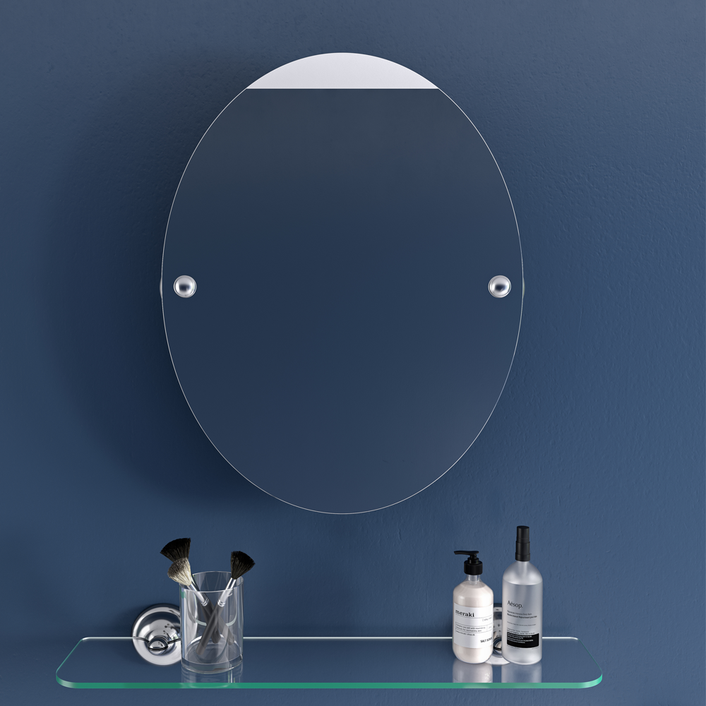 Croydex - Grosvenor Flexi Fix Round Tilt Mirror - Chrome
