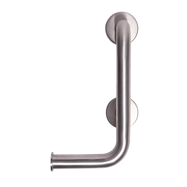 Croydex Left Hand Grab Rail - Brushed Steel