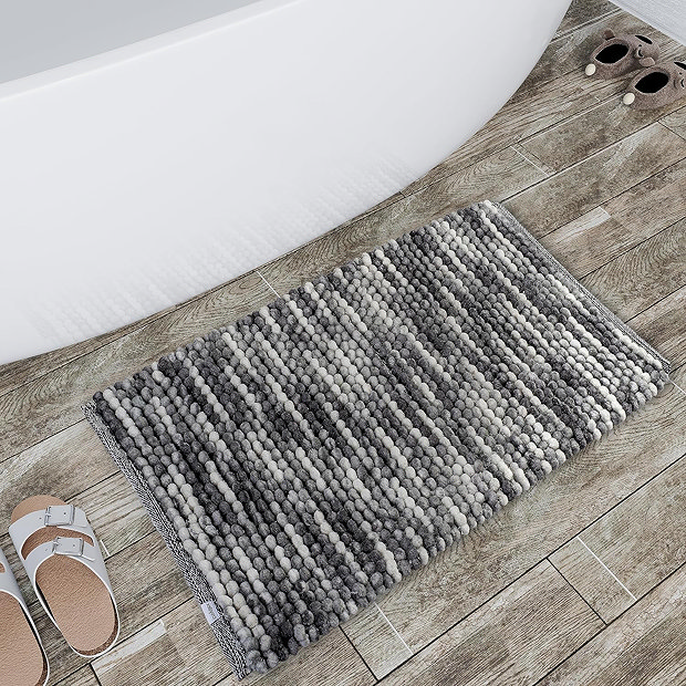 Croydex Microspace Loop Grey Bath Rug - AN160231