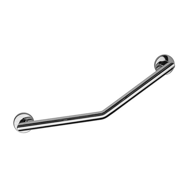Croydex Modern 600mm Stainless Steel Angled Grab Bar - Chrome