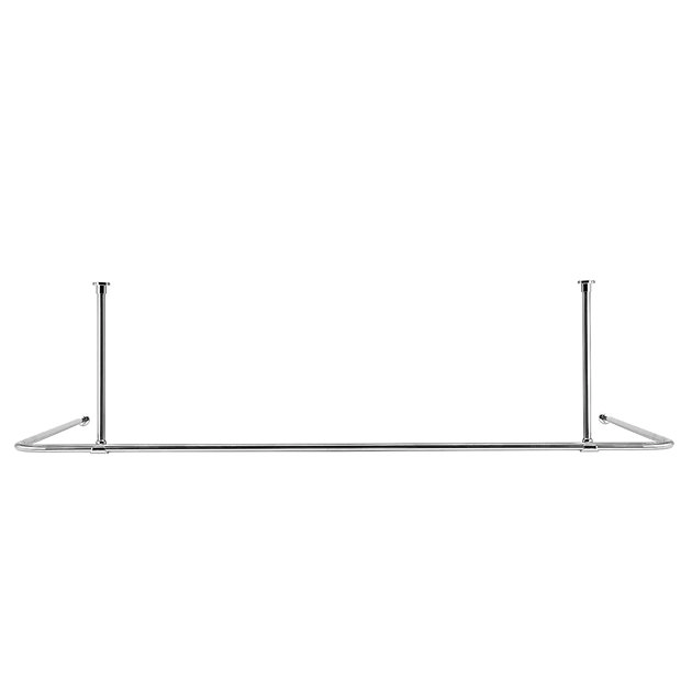 Croydex Premier U-shaped Shower Cubicle Rod - Chrome