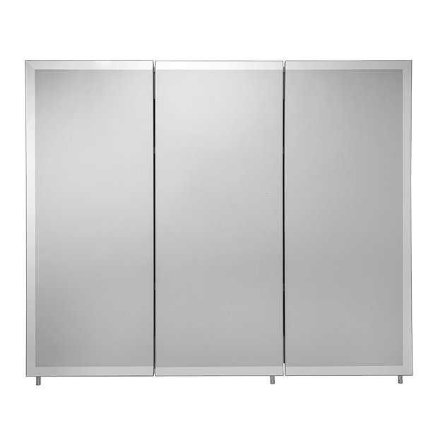 Croydex Westbourne Triple Door Tri-View White Steel Mirror Cabinet with ...